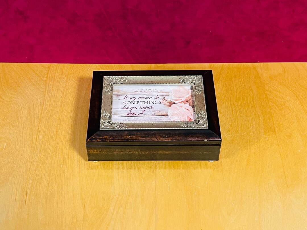 Vintage Cottage Garden Keepsake Photo Frame Music Box With Storage - Etsy