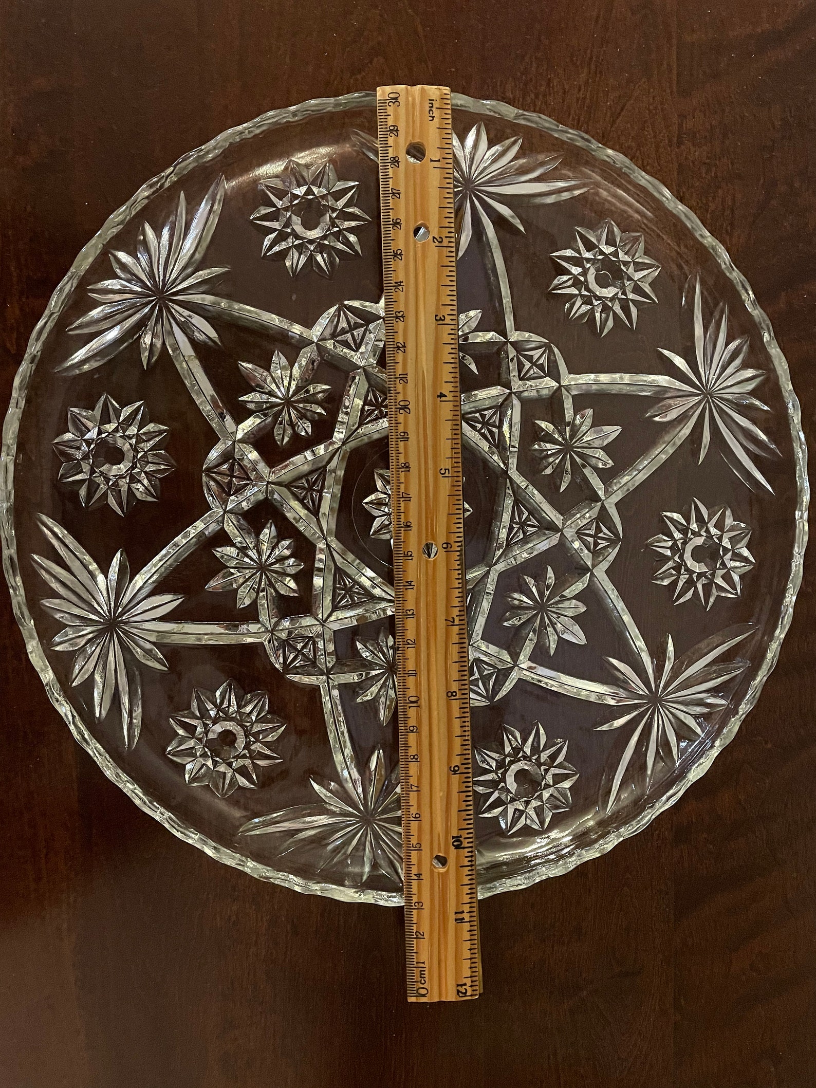 Small Platter Star of David Early American Pressed Glass - Etsy