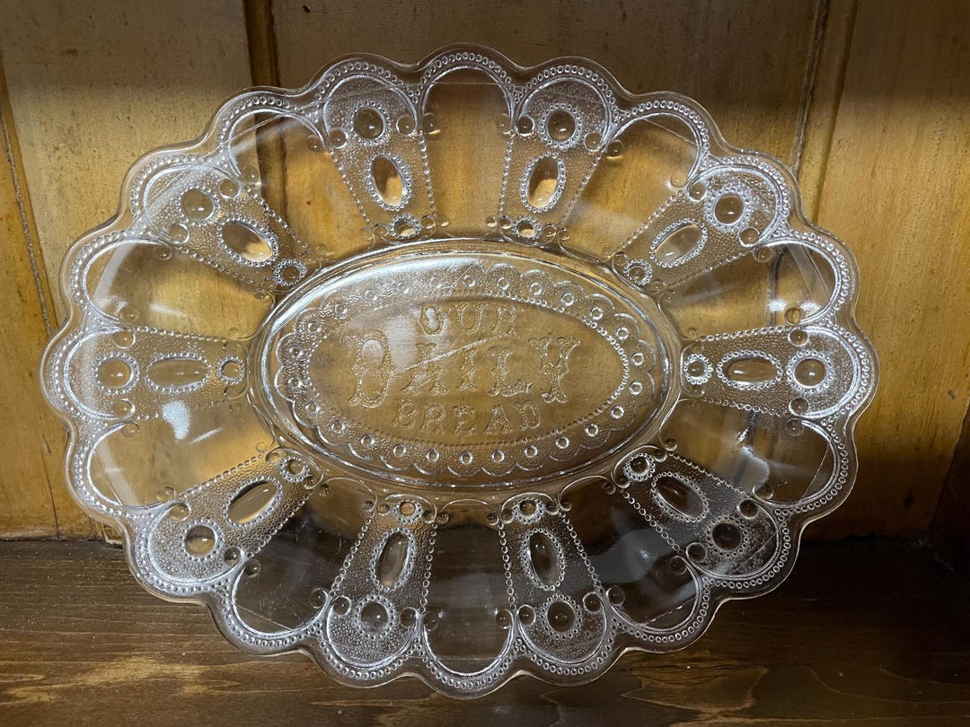 Bread Dish and Relish Dish Jewel With Dew Drop Antique - Etsy