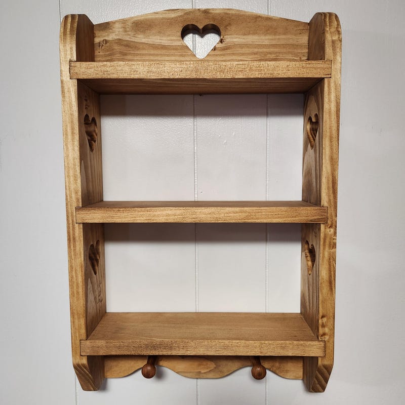 Wood Heart Shelf - Etsy