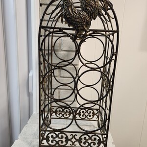 Metal Rooster Wine Rack (6 Bottles) - Etsy