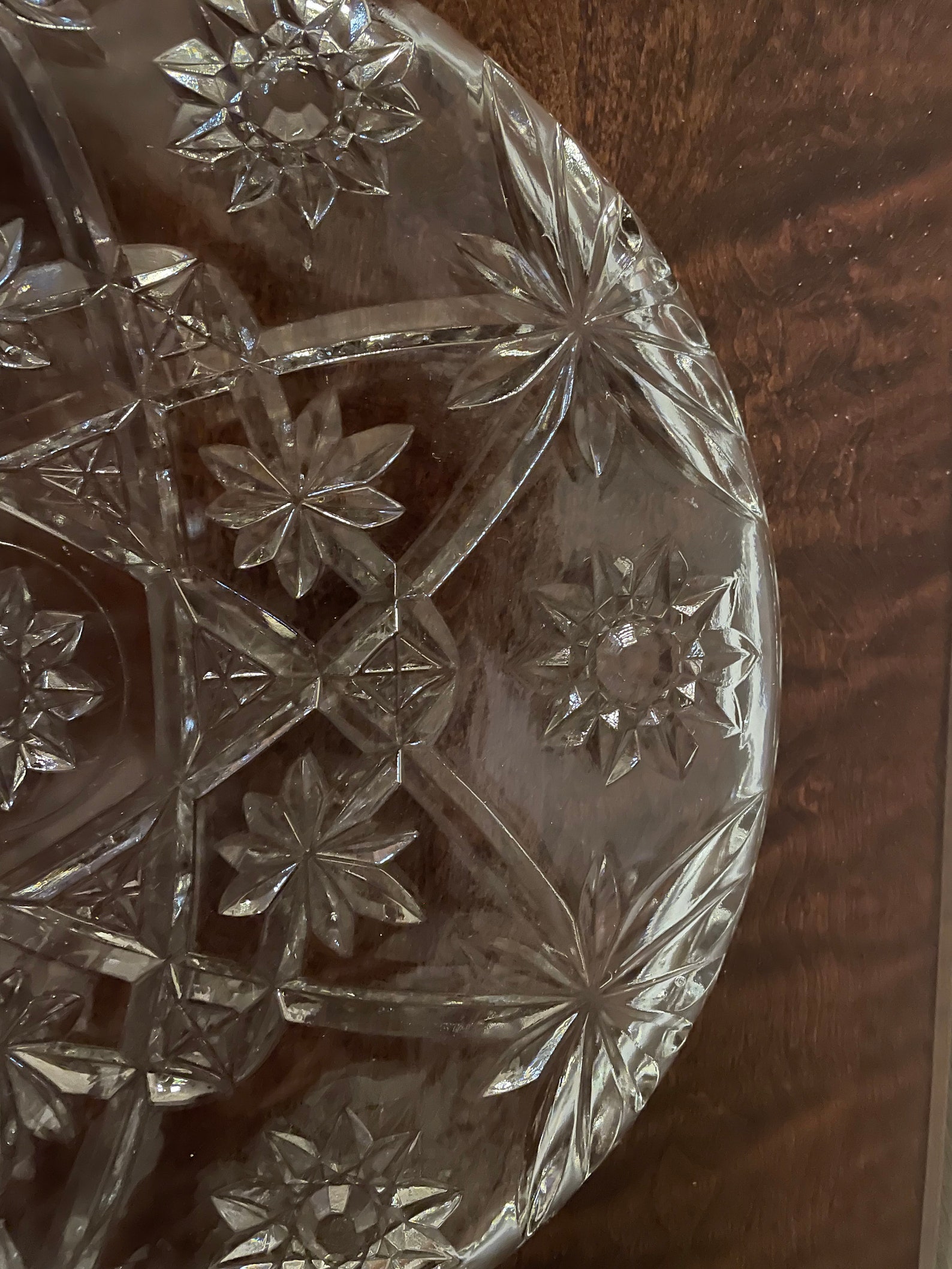 Small Platter Star of David Early American Pressed Glass - Etsy