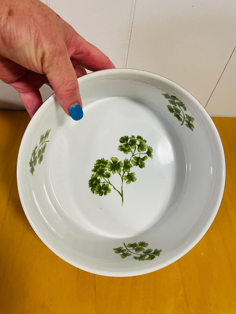 Vintage Andrea by Sadek Casserole Dish, Fruit & Parsley Pattern - Etsy