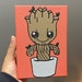 Baby Groot Cartoon Painting 7x5 - Etsy