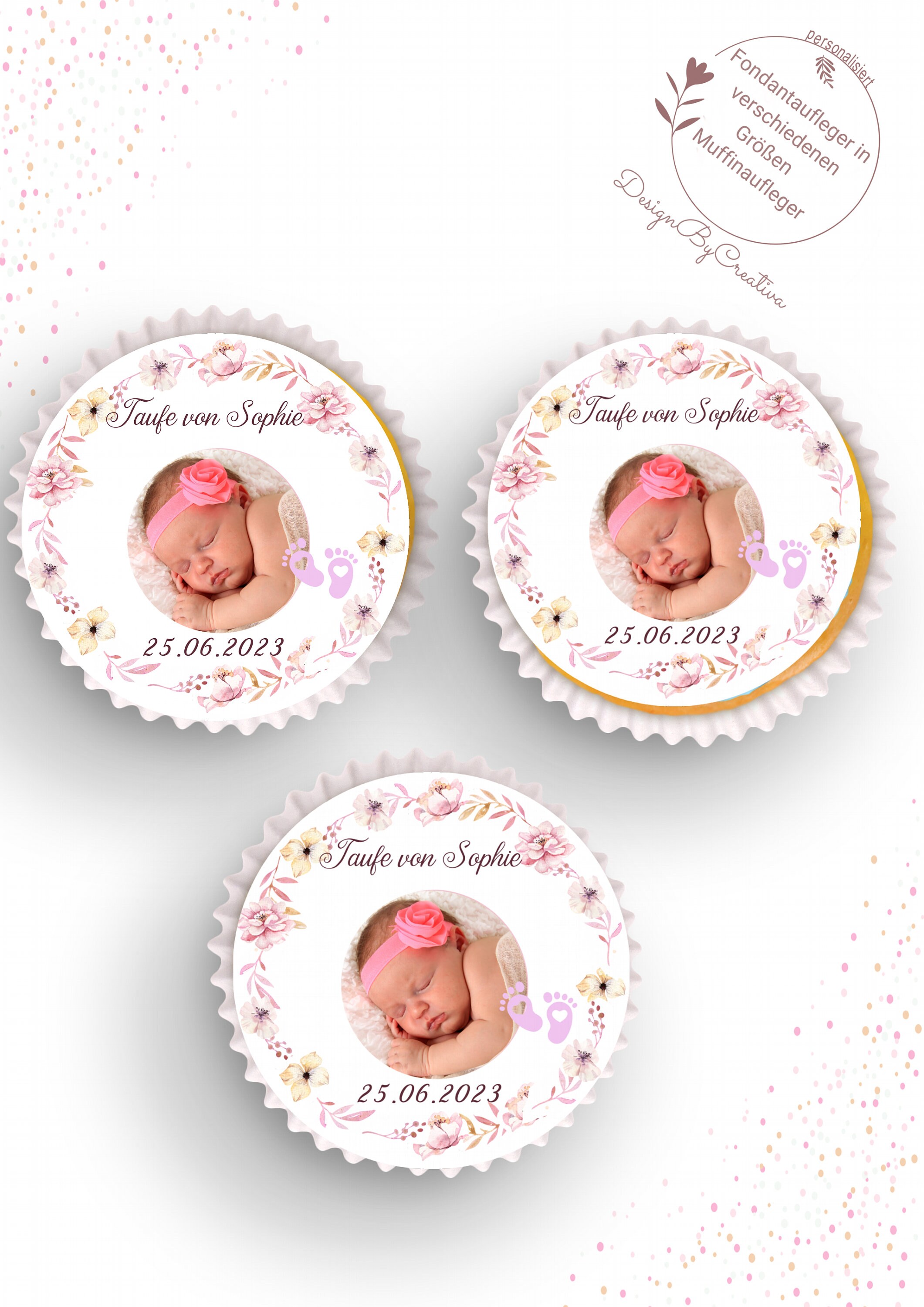 Cake Topper, Photo Cake for Baptism, Personalized Cake Topper Made of ...