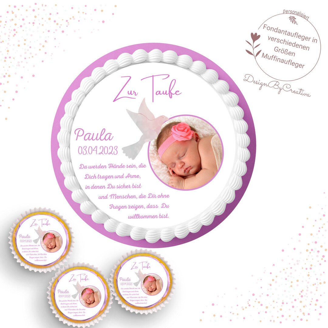 Cake Topper, Photo Cake for Baptism, Personalizable Cake/cake Topper ...