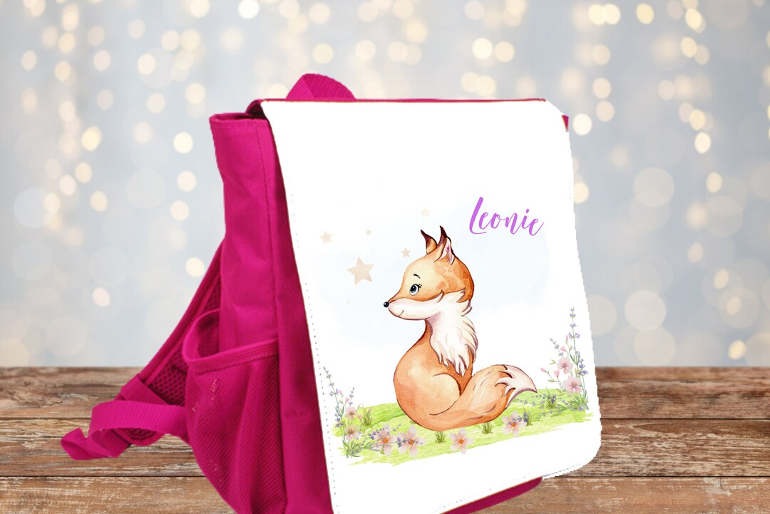 Kindergarten Backpack, Kindergarten Bag, Fox, Blue or Pink ...