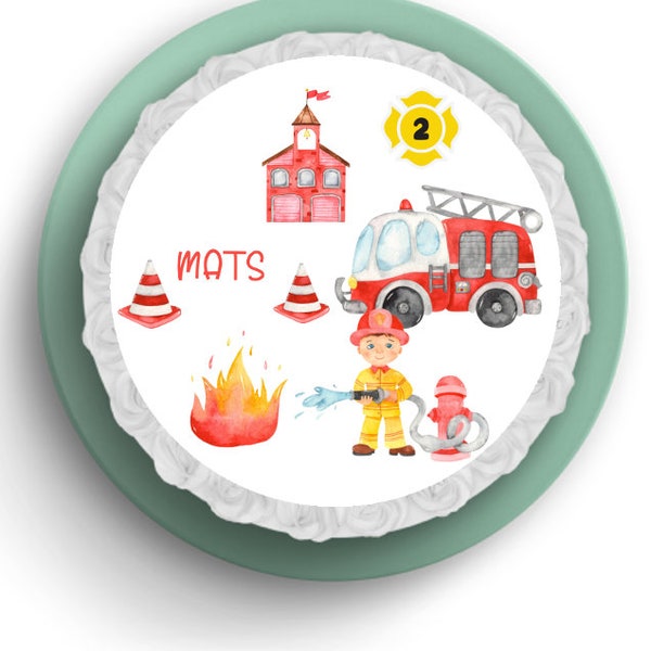 Fire Department Cake Topper - Etsy