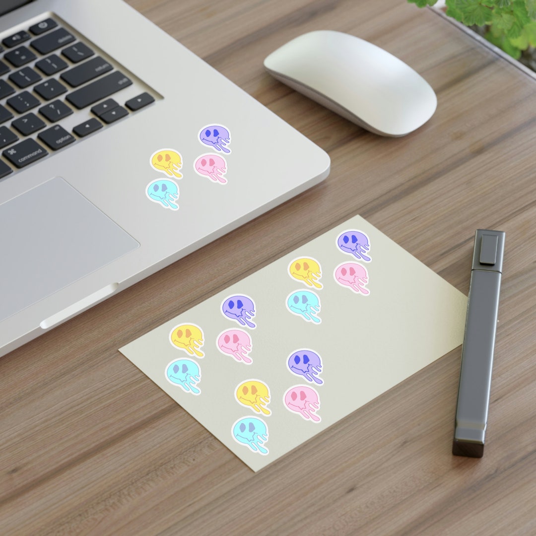 4 X4 Set Droopy Smiley Face Sticker Sheet - Etsy