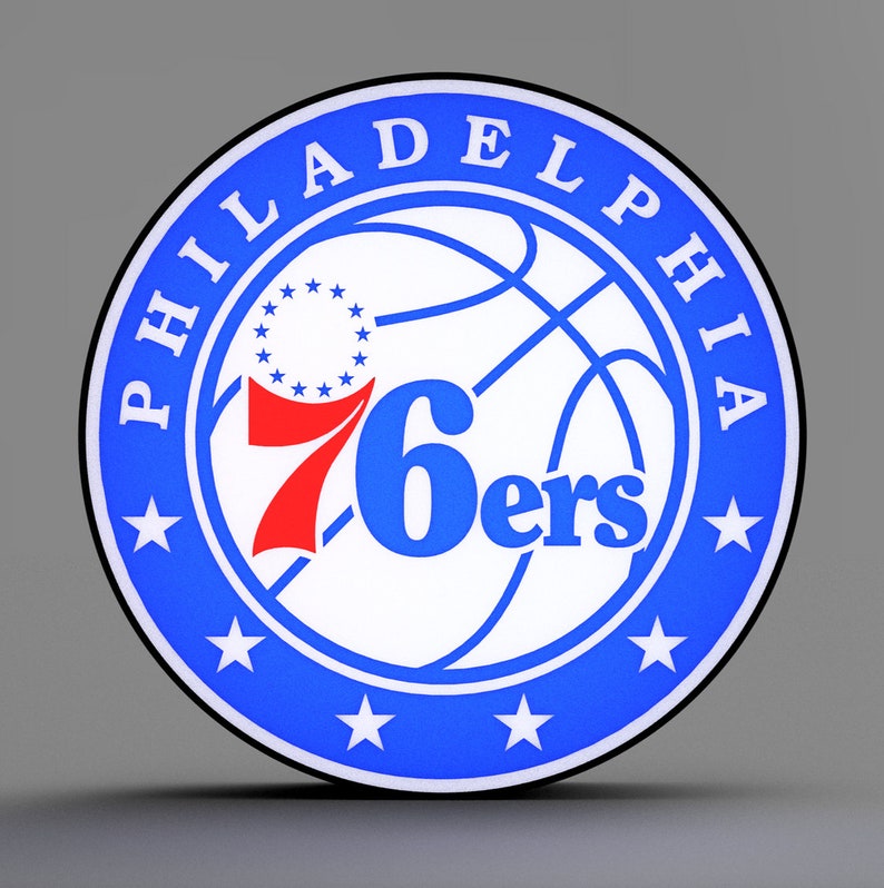 Philadelphia 76ers NBA LED Lightbox Sign/lamp - Etsy