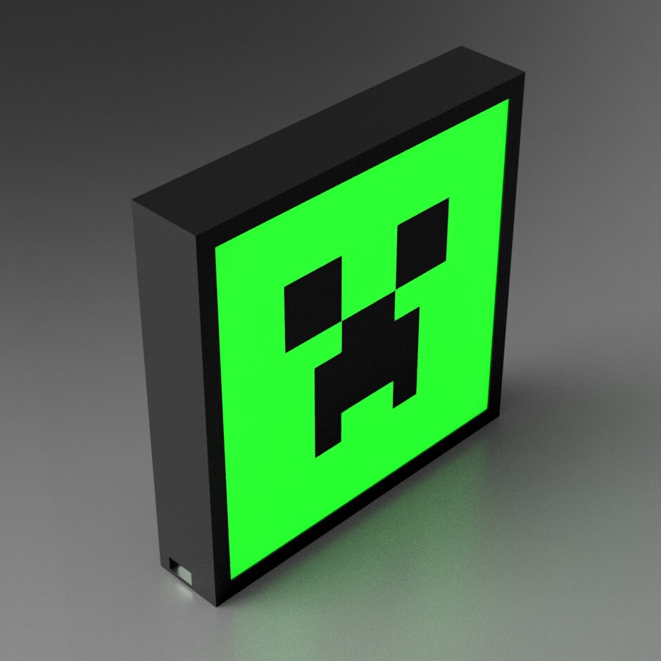 Minecraft Creeper LED Lightbox Sign/lamp - Etsy