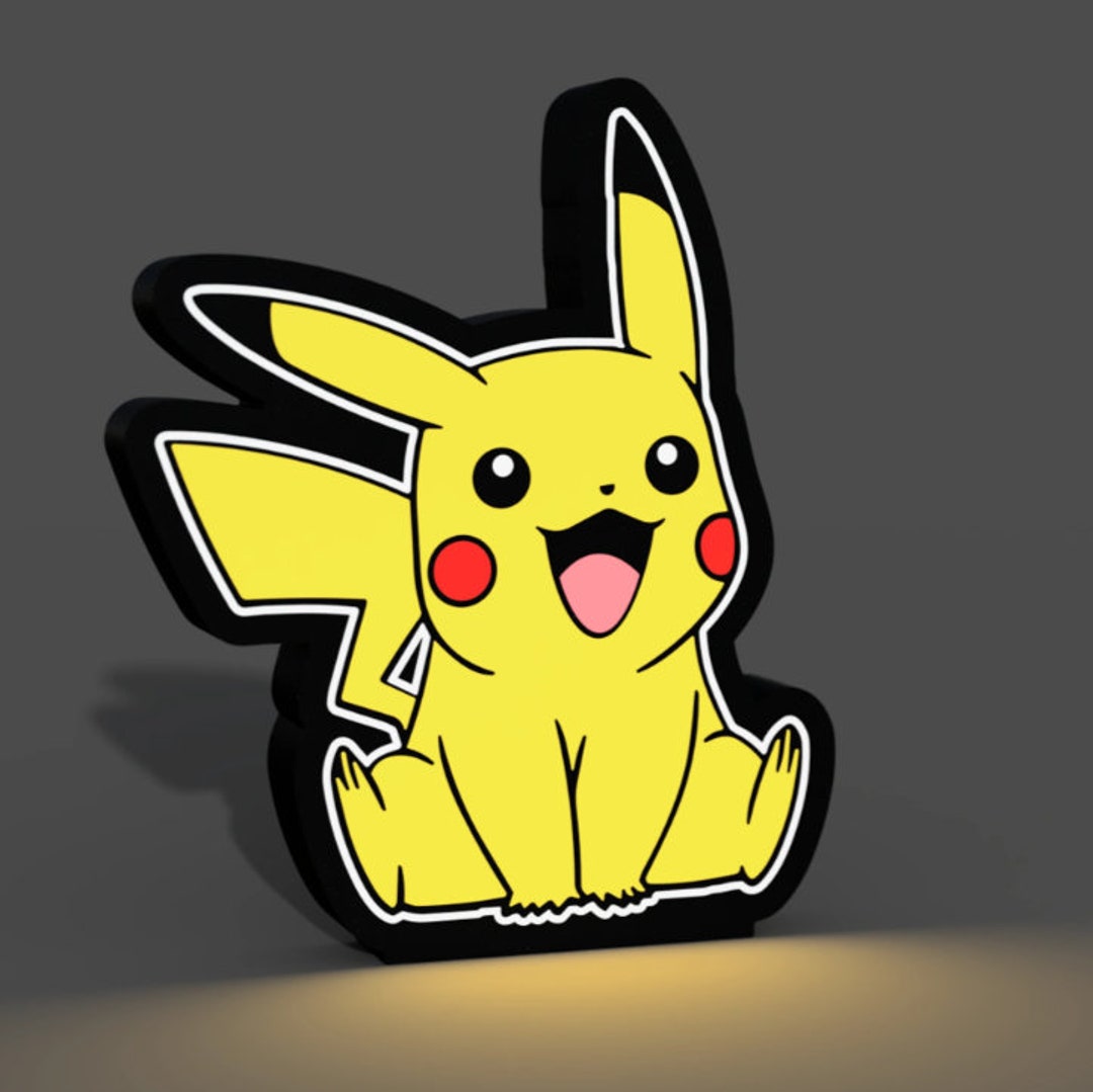 Pikachu Pokeman Inspired LED Lightbox Sign/lamp - Etsy