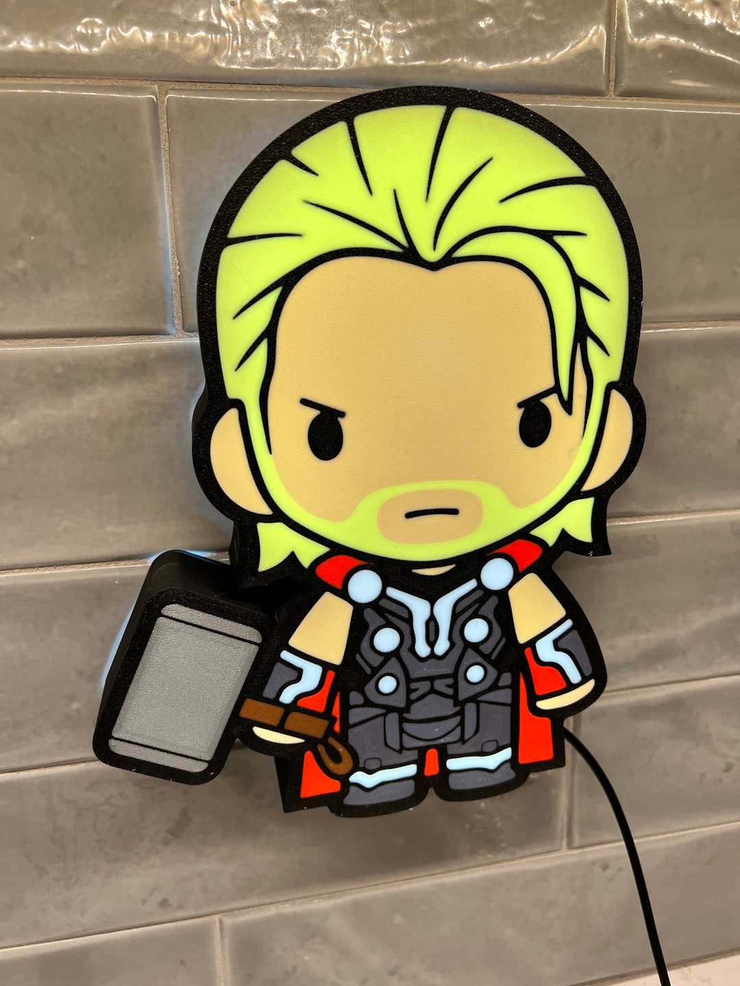 Thor Chibi Marvel Lightbox Lamp / Sign - Etsy