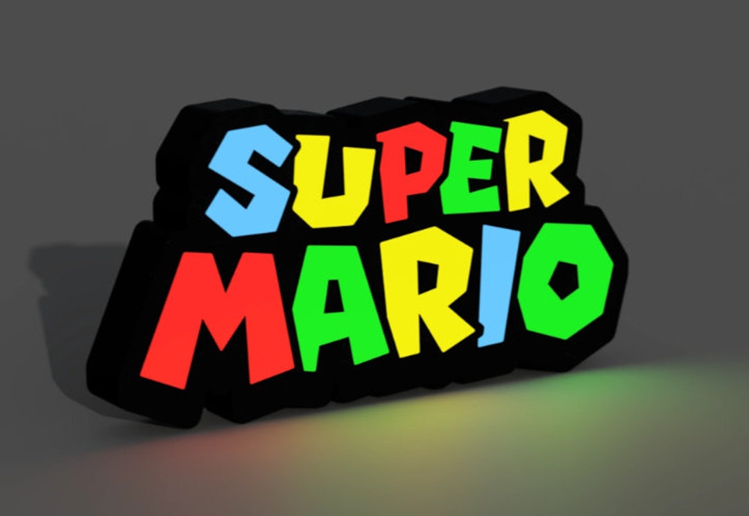 Super Mario Brothers Inspired Logo LED Lightbox Sign/lamp - Etsy