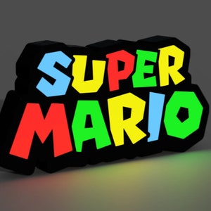 Super Mario Brothers Inspired Logo LED Lightbox Sign/lamp - Etsy