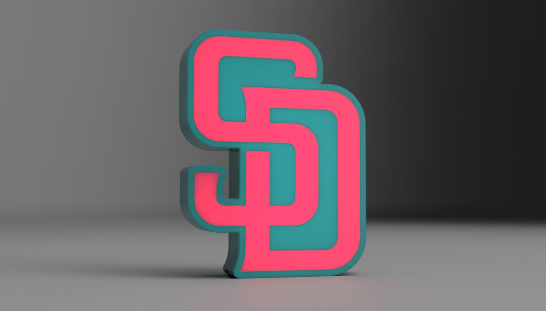 San Diego Padres Alternate Pink Logo LED Lightbox Sign / Lamp - Etsy