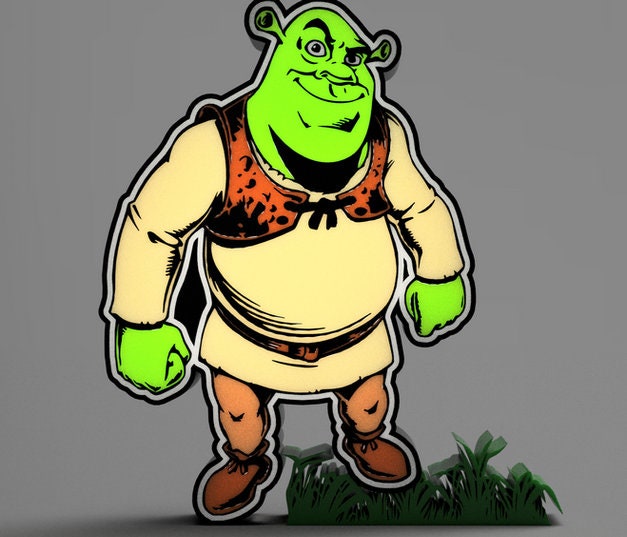 Shrek LED Lightbox LED Lightbox Lamp/sign - Etsy Australia
