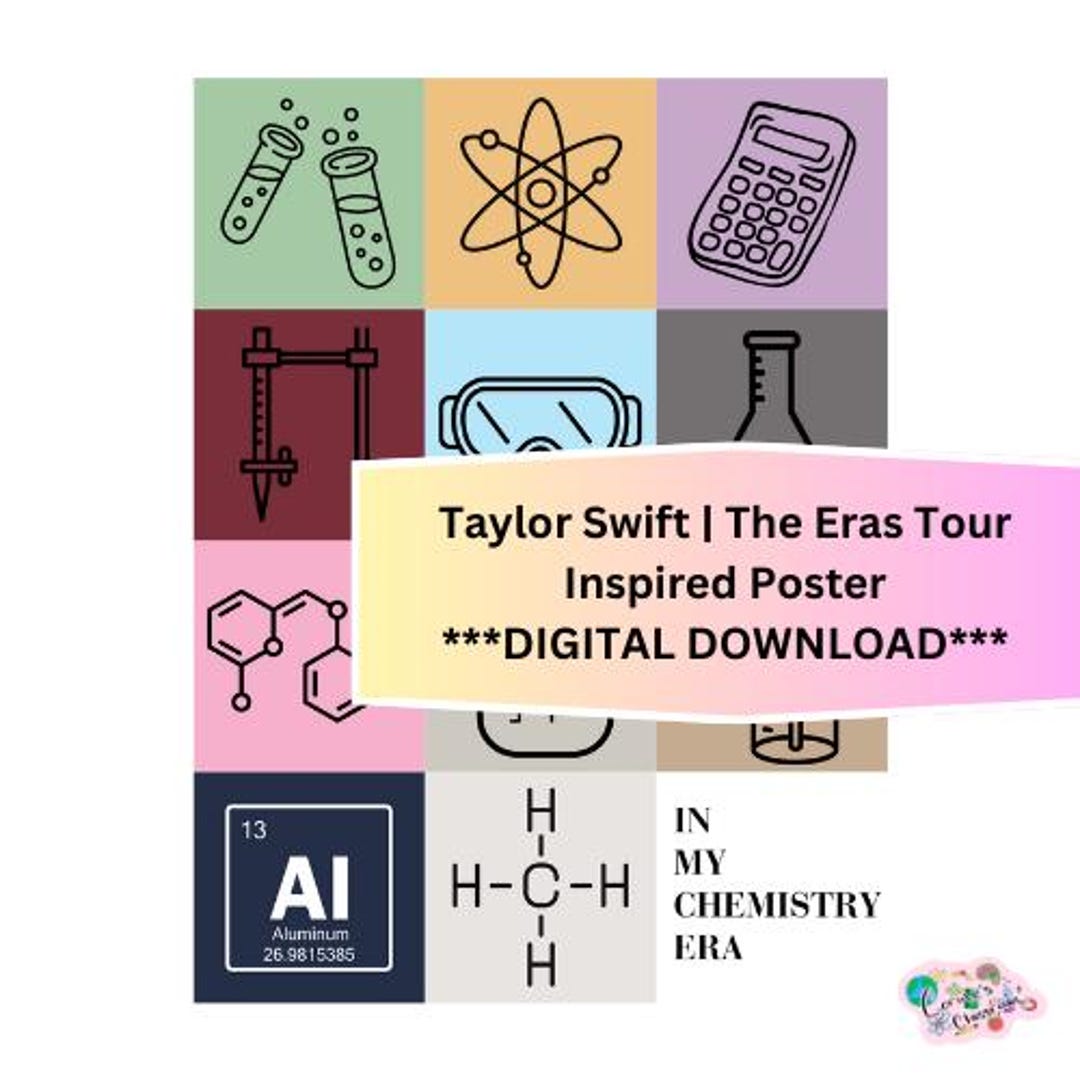 Swiftie Chemistry Classroom Poster – the Eras Tour Inspired (digital ...