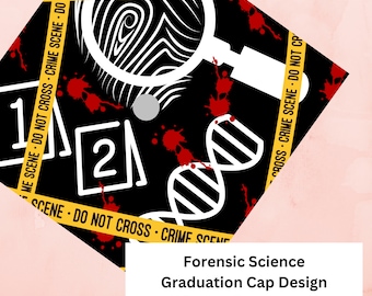 Forensic Science Graduation Cap Topper: Glitter, Crime Scene Bow ...
