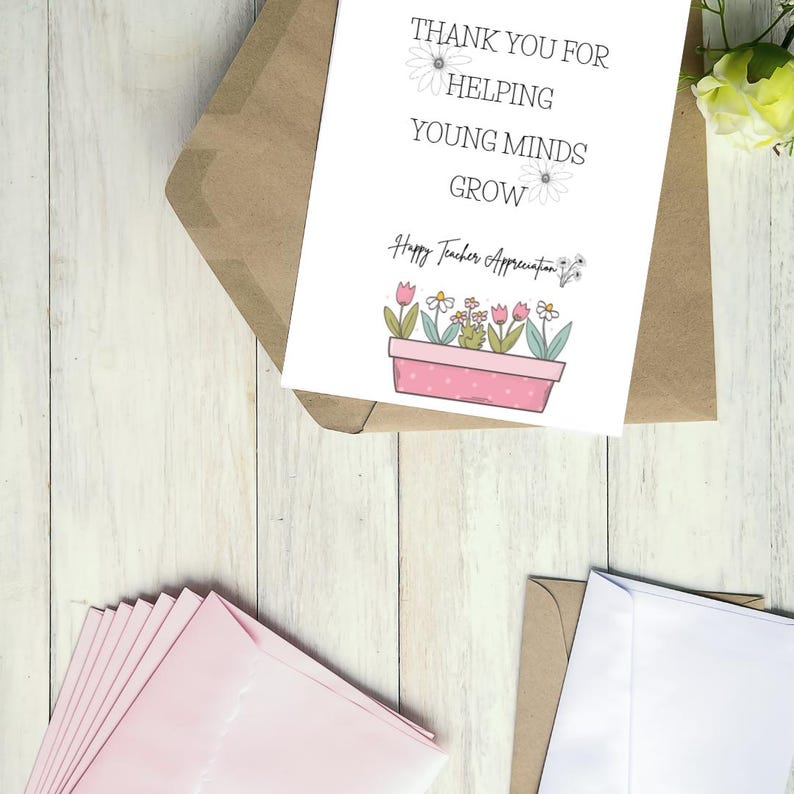 Editable Teacher Appreciation Card Printable | Instant Download Thank ...