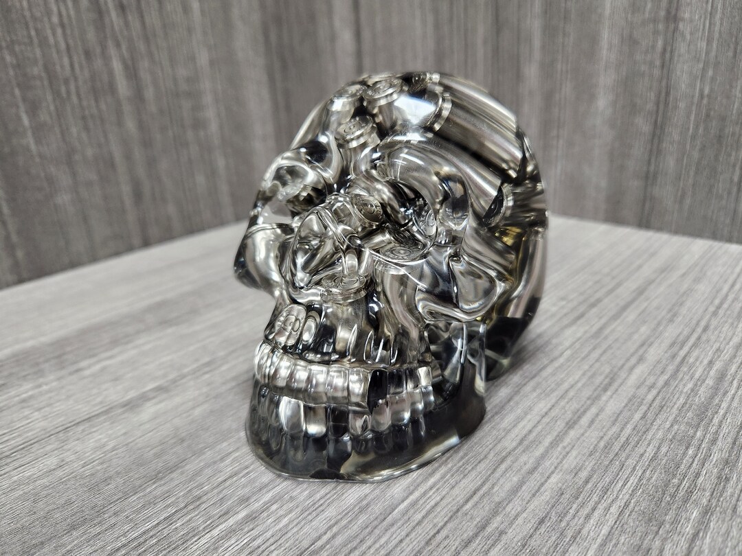 XL Bullet Skull / Resin Epoxy Skull / Bullet Case Skull - Etsy