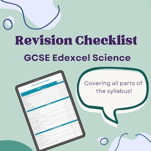 GCSE Science Revision Checklist (edexcel) | Digital Download ...
