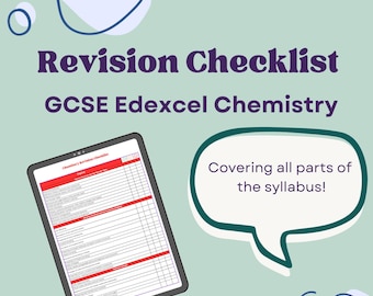 GCSE Science Revision Checklist (edexcel) | Digital Download ...