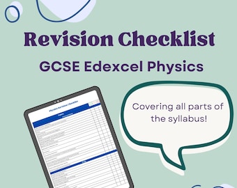 GCSE Science Revision Checklist (edexcel) | Digital Download ...
