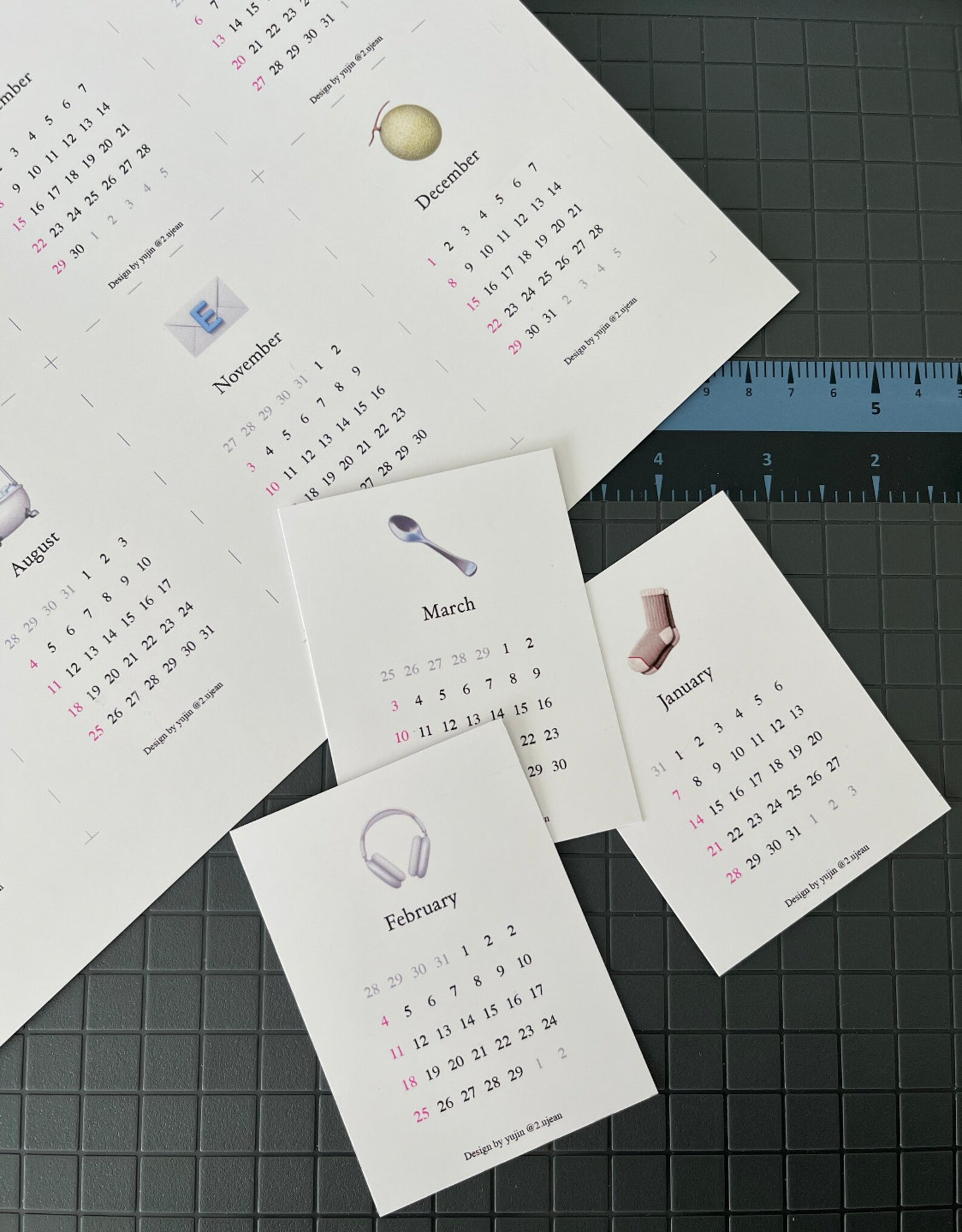 2024 Printable Calendar | Cozy Emoji Calendars for Desk or Wall ...