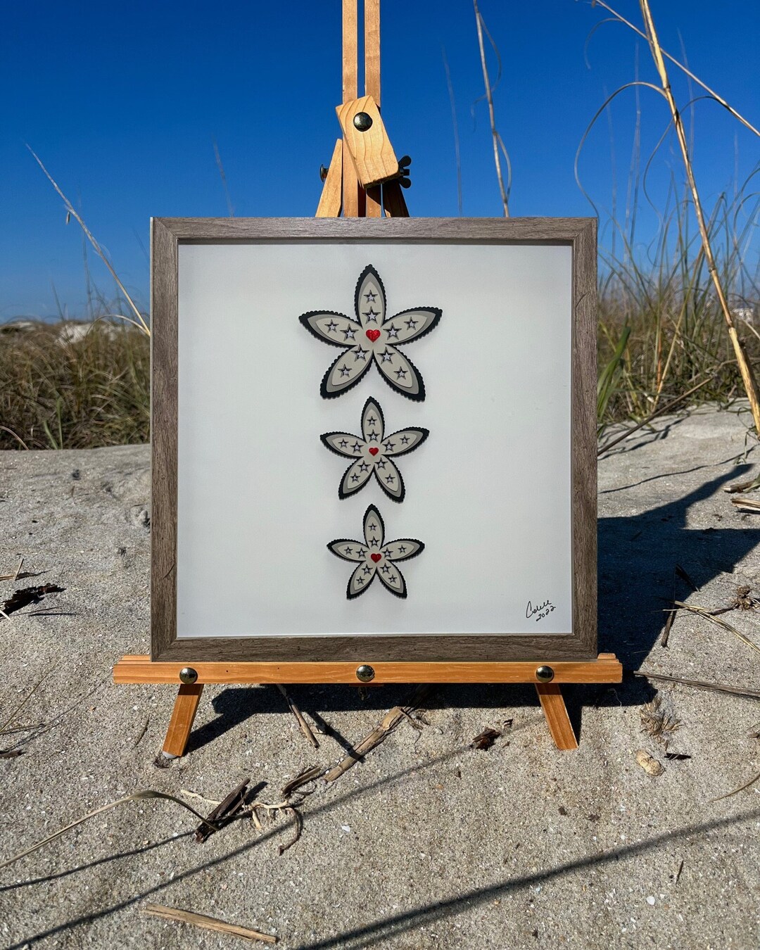 Shades of Gray Collection Starfish Trio. Beautiful Paper Craft Wall Art ...