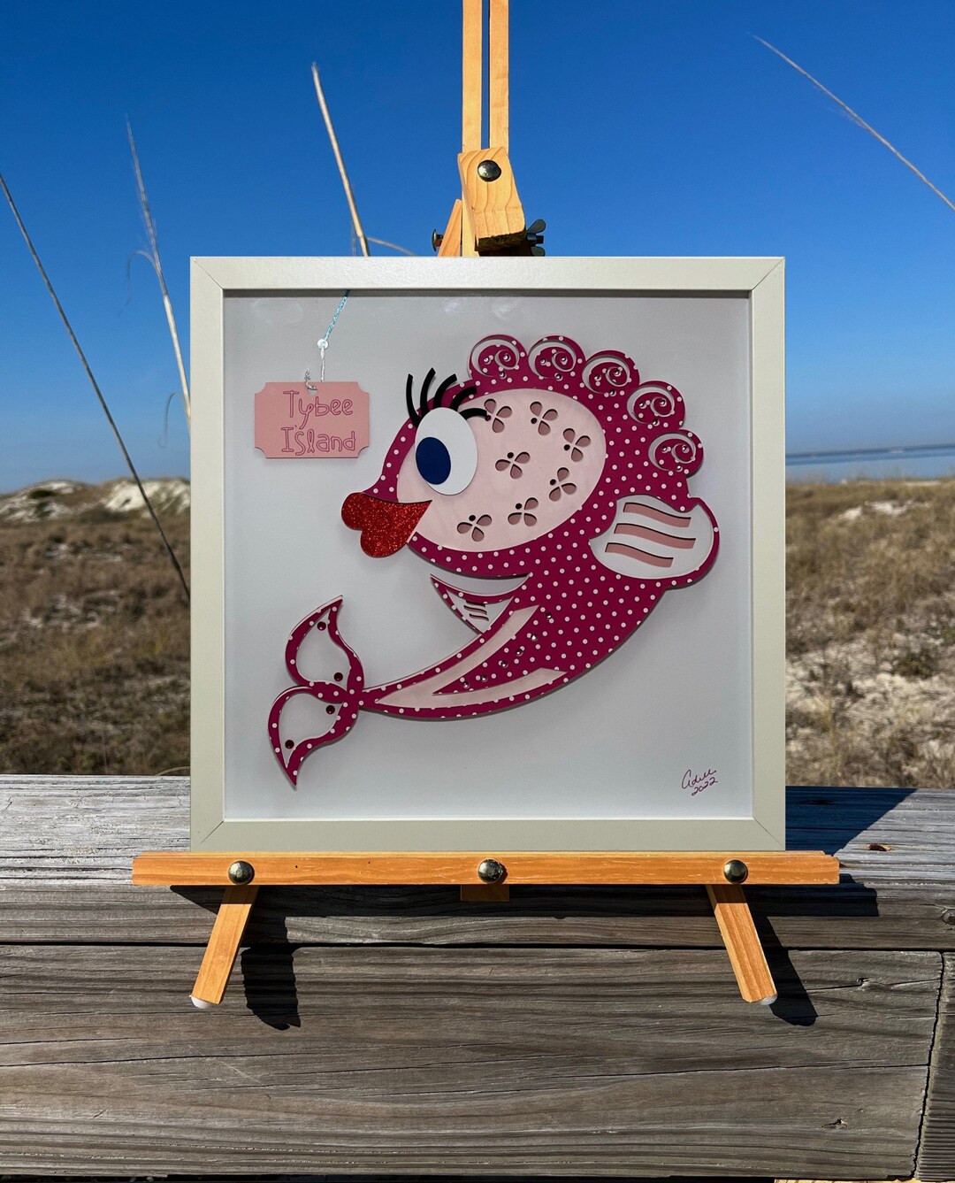 Pink Princess Sprout Fish Souvenir Collection. Paper Craft Wall Art ...