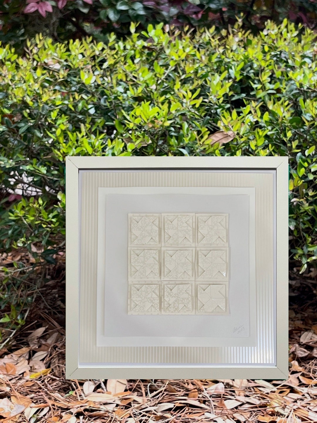 Quilted Shades of White Pinwheel. Paper Quilts Collection. Paper Craft ...