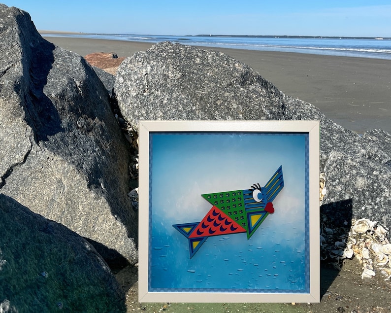 OG Rainbow Pythagoras Tangram Fish Collection. Paper Craft Wall Art ...