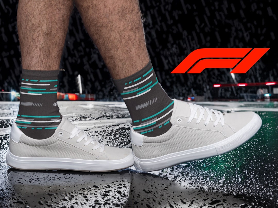 Formula 1 Car Racing Mercedes AMG Petronas Socks F1 Motorsports Apparel ...
