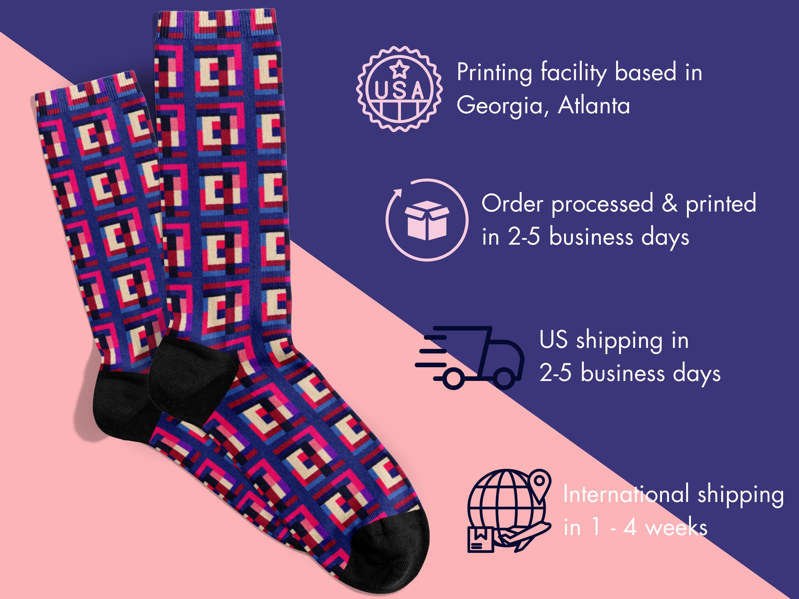 Bold Shapes & Patterns Socks Dress Socks for Men Stylish Socks for the ...