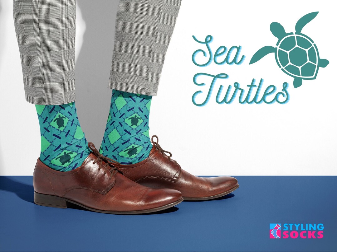 Sea Turtle Socks Fun and Vibrant Ocean Socks for Men and Women - Etsy