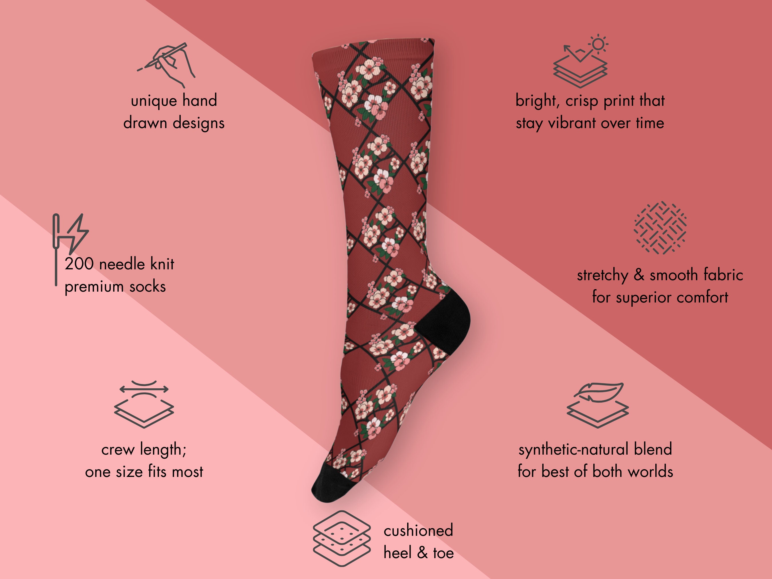 Cherry Blossom Socks – Elegant Floral Dress Socks for Men | Japan ...