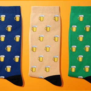 Beer Mug Socks, Beer Socks for Groomsmen, Beer Enthusiasts, Beer Lager ...