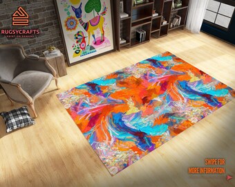 Abstract Oil Rug - Etsy