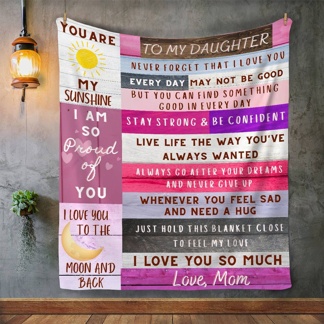 Daughter Blanket, Wooden Planks Design, Never Forget Blanket, I Love ...