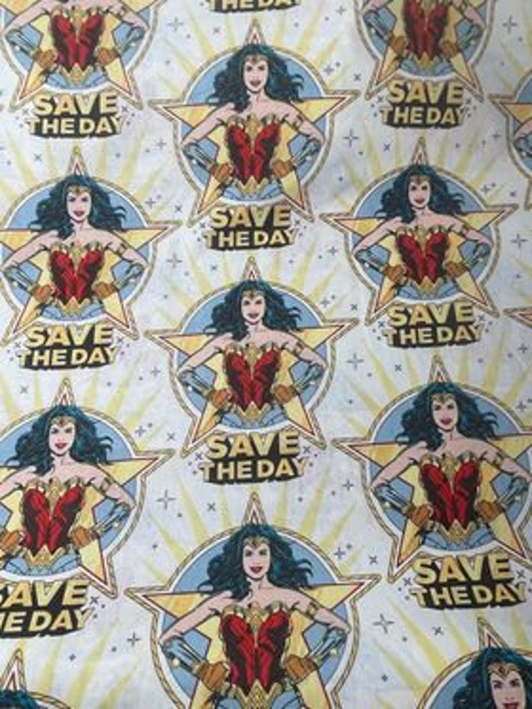 Wonder Woman Fabric 84 Save the Day Licensed Movie Print 45 Wide 100% ...