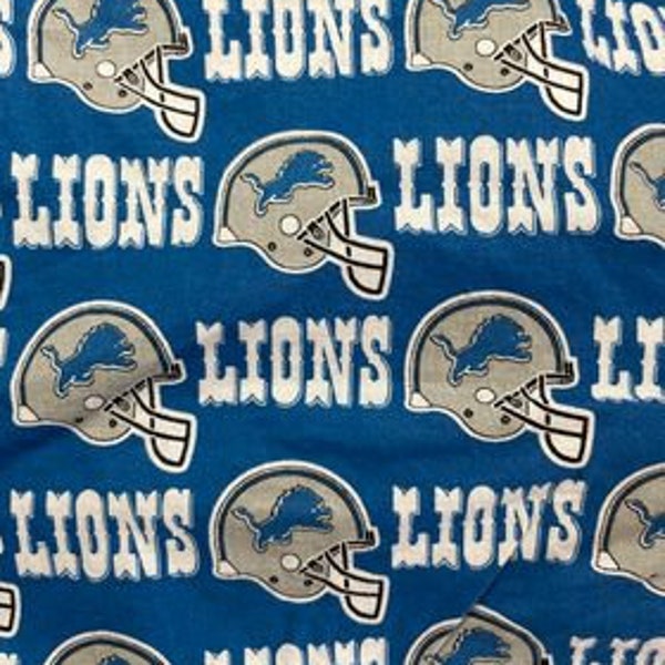 Detroit Lions Fabric - Etsy