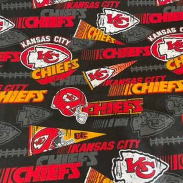 Kansas City Chiefs Fleece Fabric - Etsy