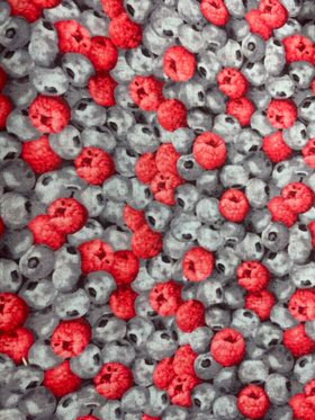 Fruit Raspberries and Blueberries Fabric Fresh Fruit Quilting and ...