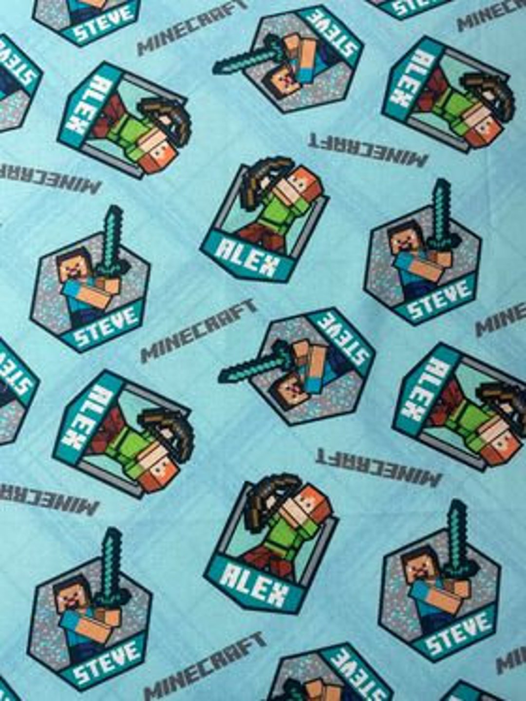 Minecraft Gamer Fabric Fat Quarter 18 X 22 Quilting Cotton Print for ...