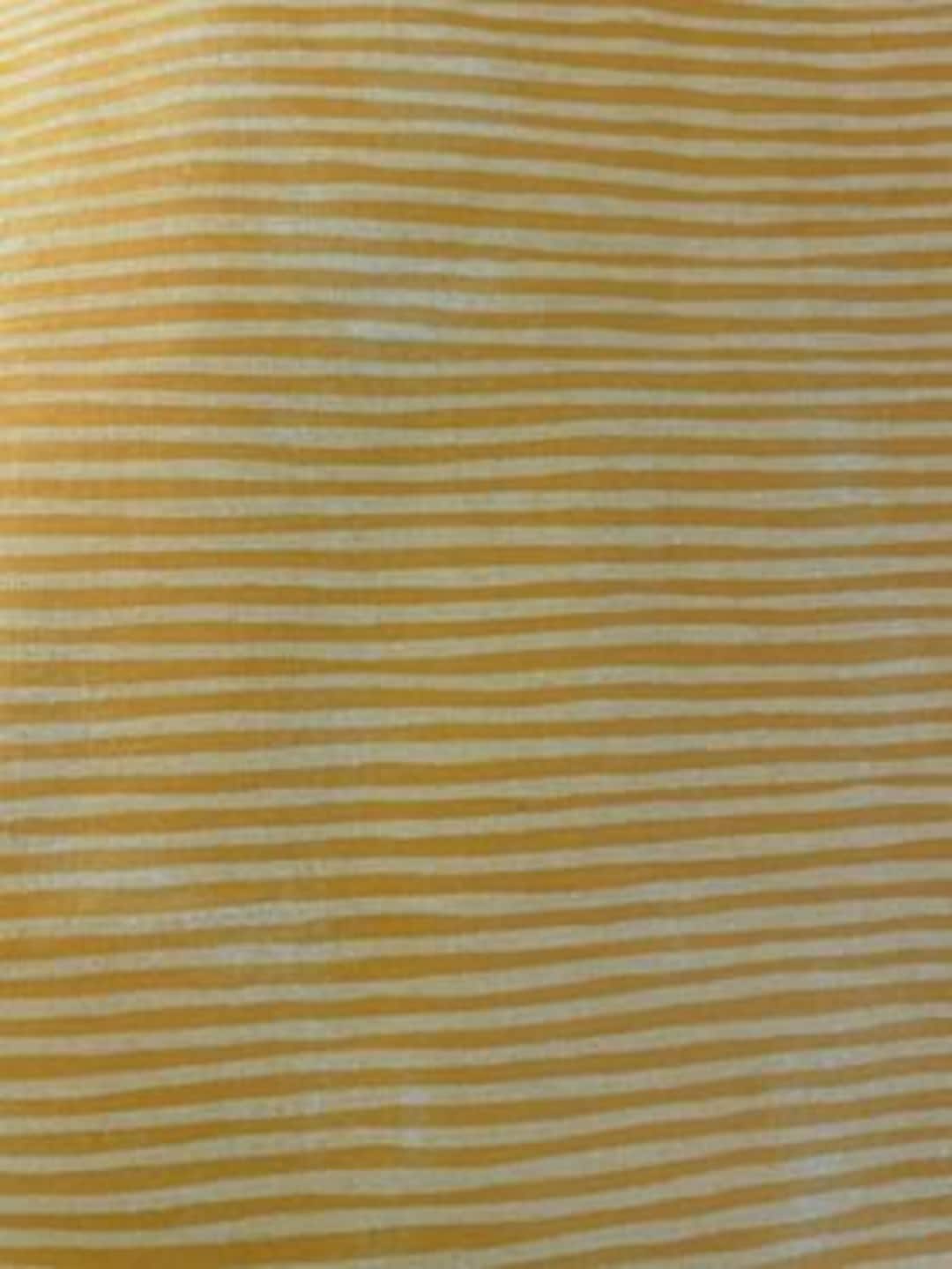 Yellow Stripe Print Fabric Print 45 Wide 100% Cotton Sold by the Yard ...