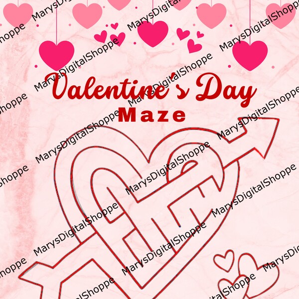 Maze Valentine - Etsy