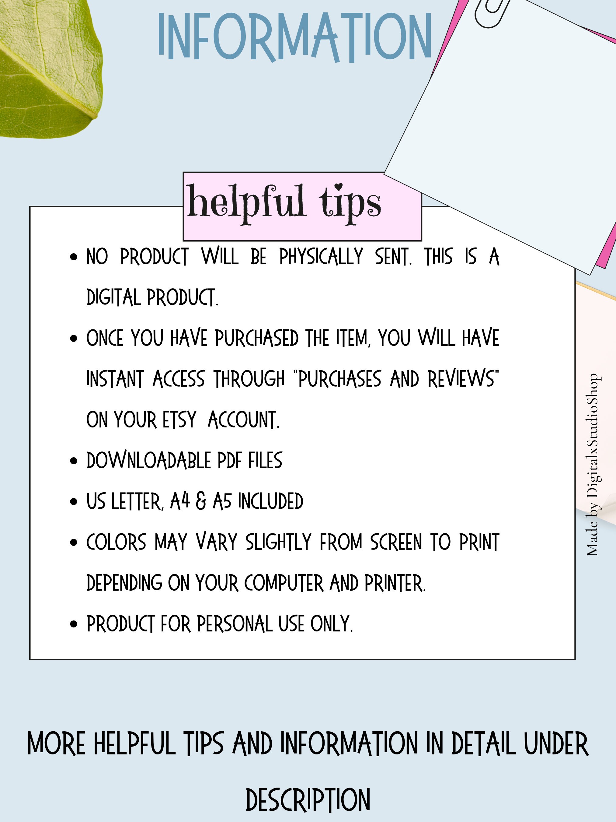 Notes Page Printable, Lined Notes, Digital Product, Note Taking ...