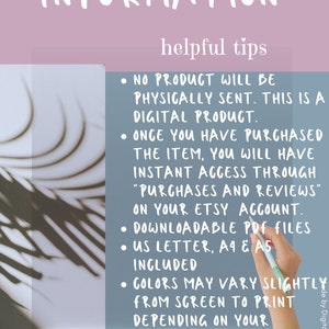 Weekly Planner Printable, Weekly Notes Printable, Digital Product, Note ...