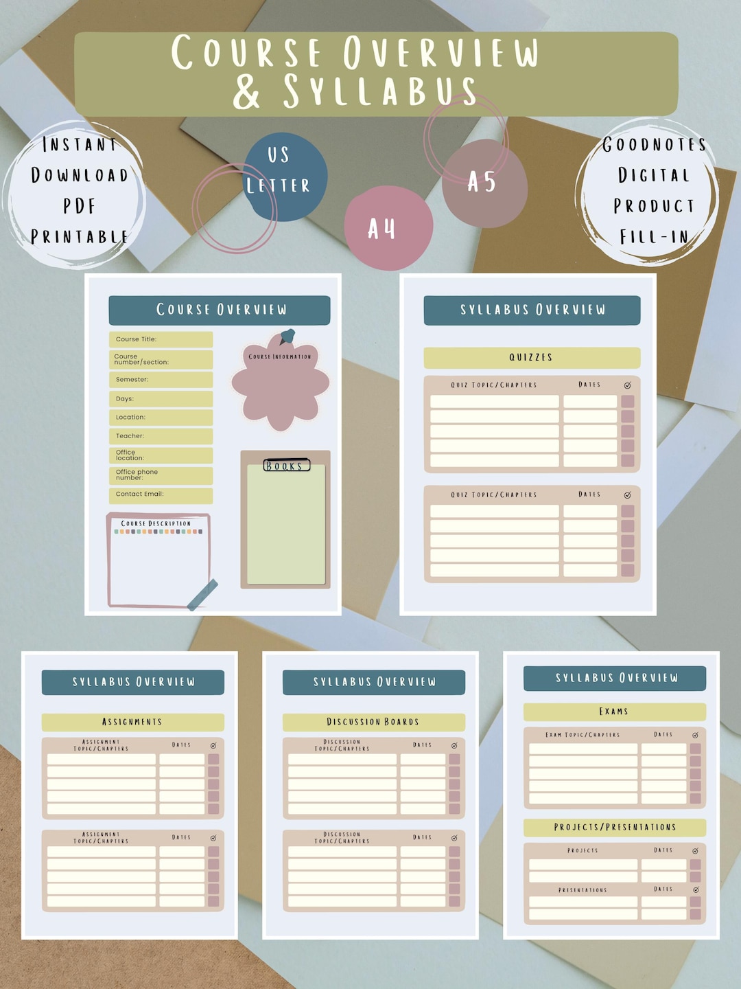 Syllabus, Course Overview, Course Planner, Course Tracker, Class ...